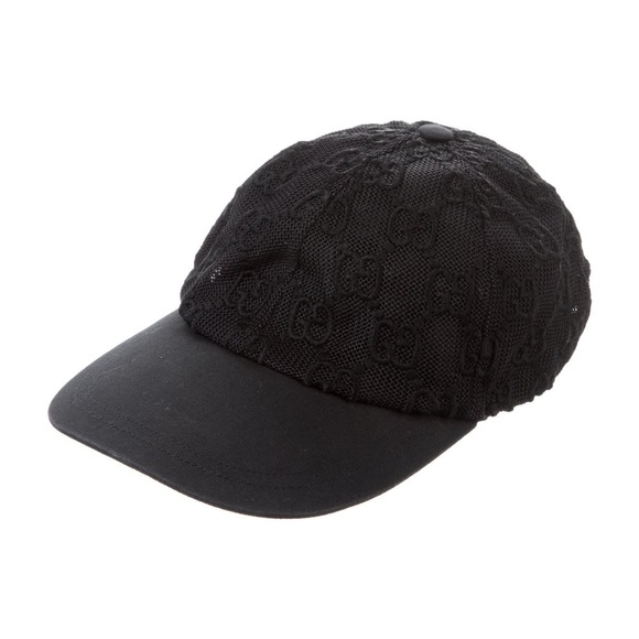 Gucci | Accessories | Gucci Mesh Monogram Black Baseball Cap | Poshmark
